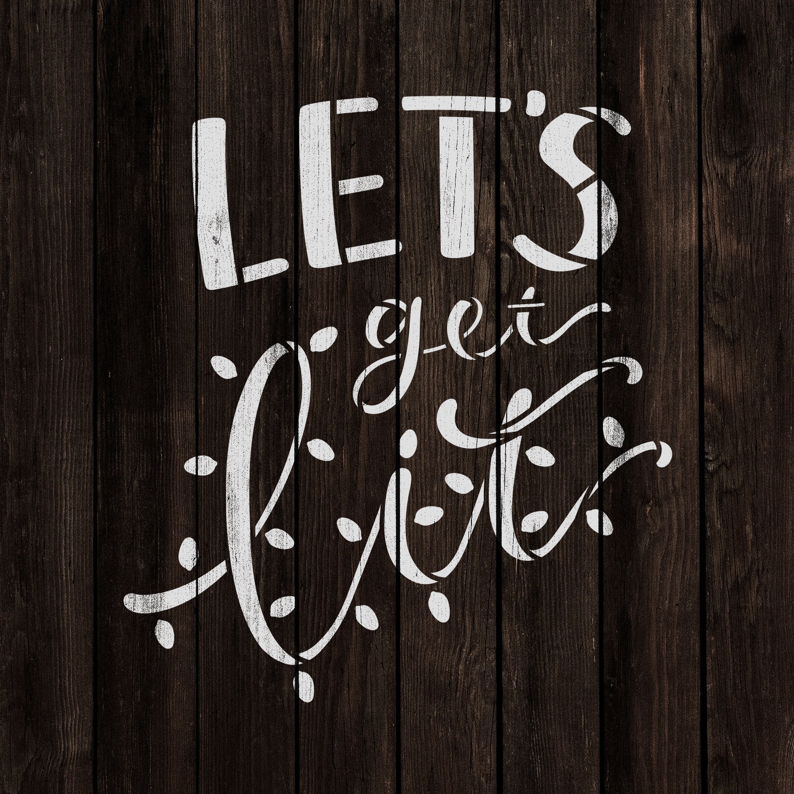 Lets Get Lit Christmas Lights Stencil Durable & Reusable - Etsy