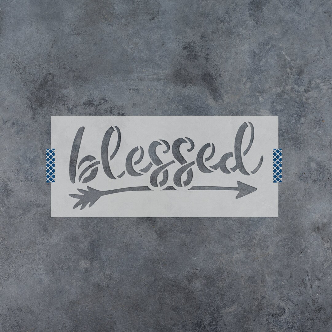Blessed Arrow Stencil - Stencils of a Blessed Arrow, Craft Stencil ...