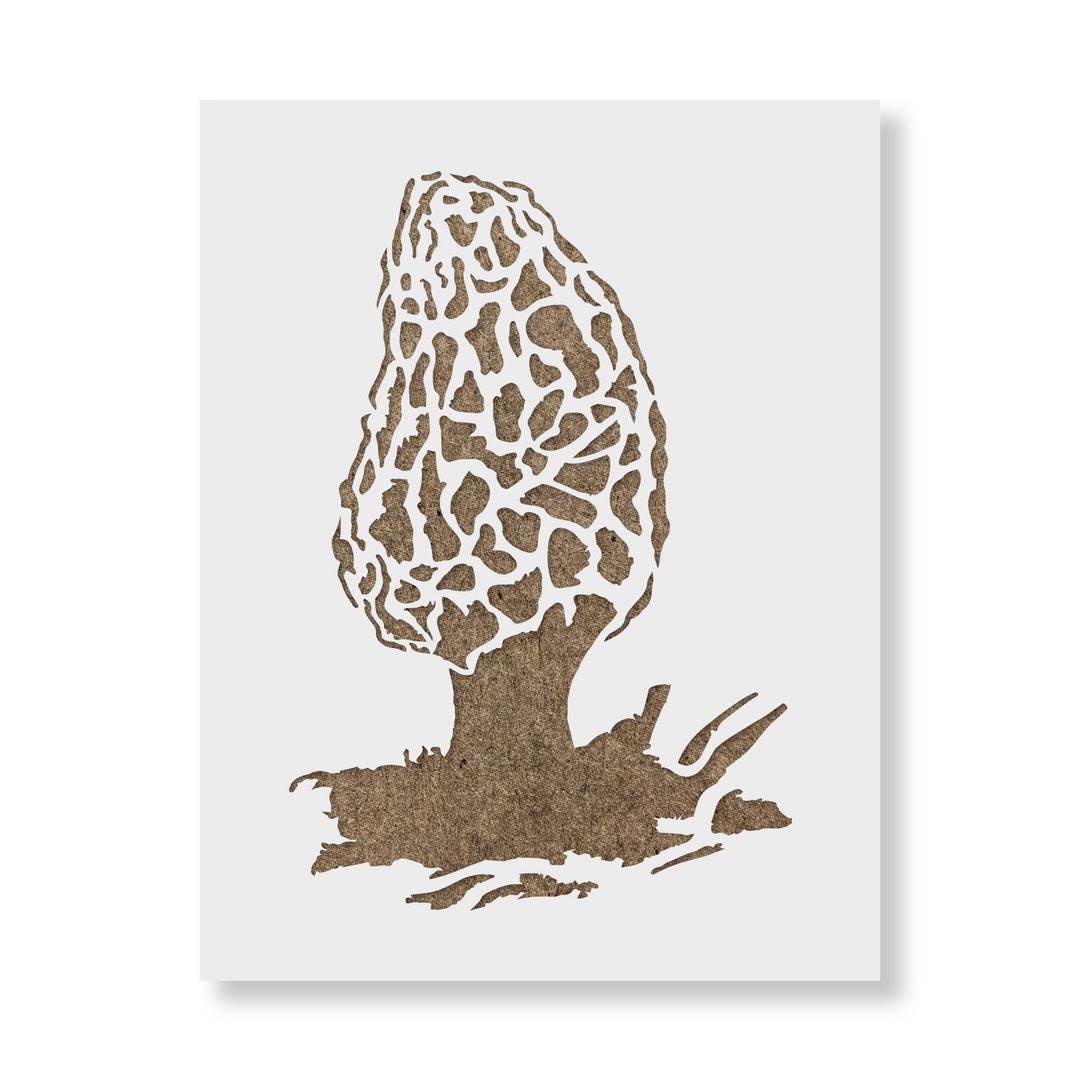 Morel Mushroom Stencil - Reusable Stencils for Painting - Create DIY ...