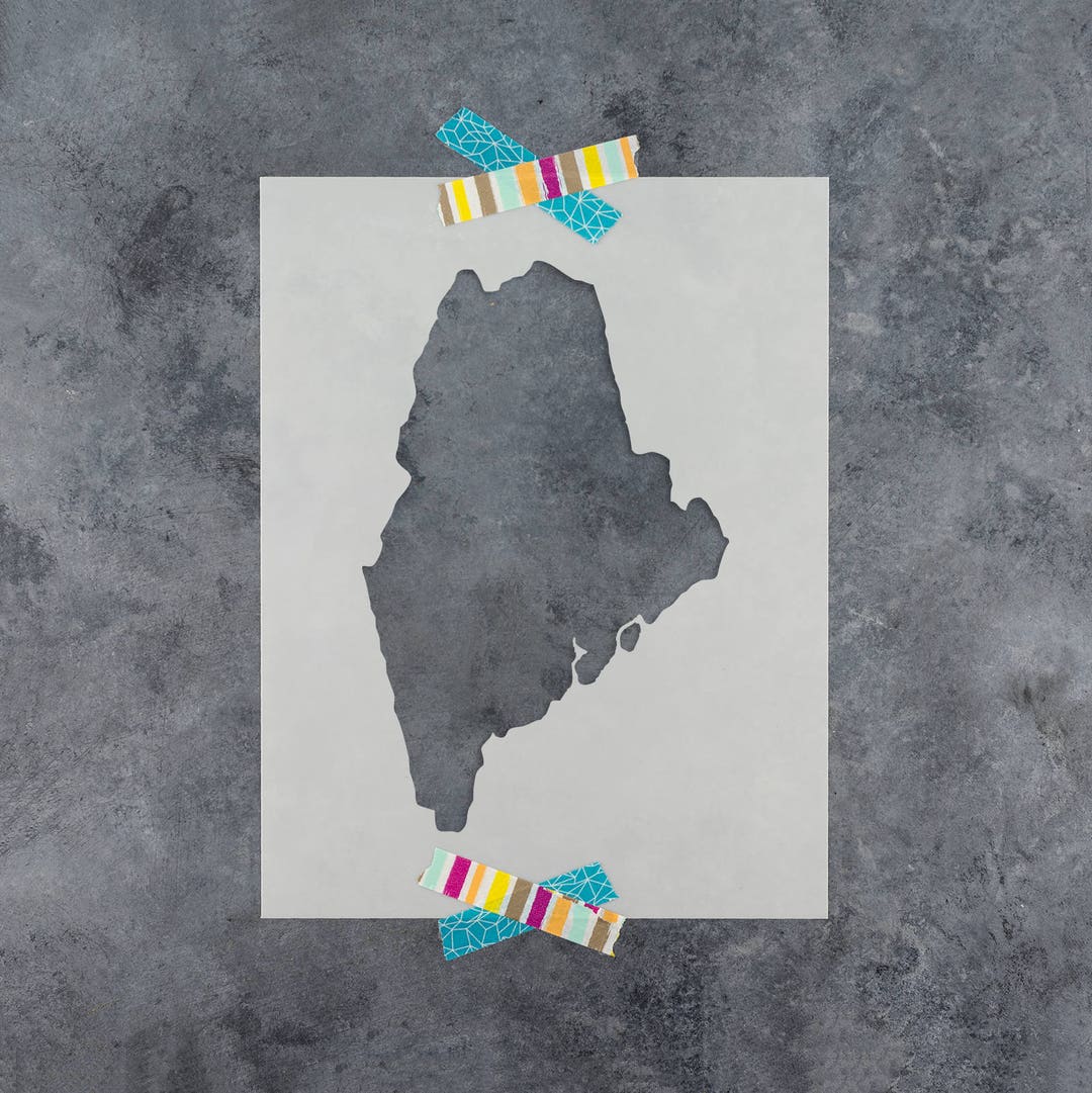 Maine State Stencil - Maine State Stencils for Crafts, Maine State ...