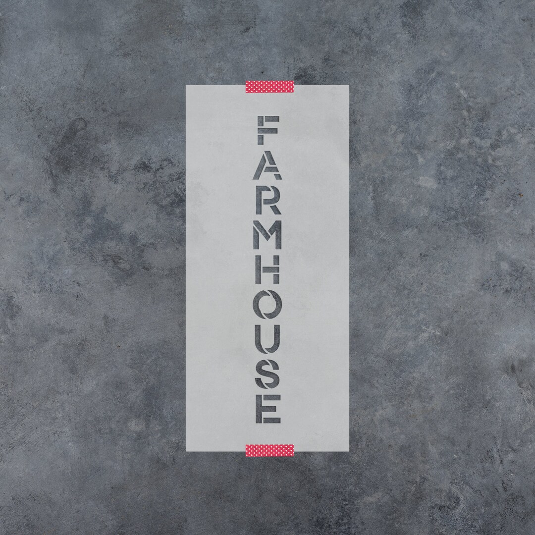 Vertical Sign Farmhouse Stencil - Farmhouse Sign, Rustic Sign Stencil ...