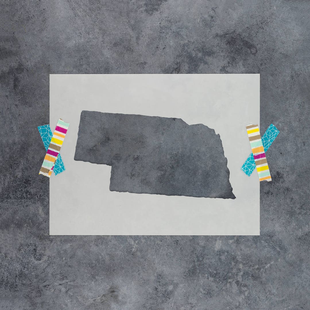 Nebraska State Stencil - Nebraska Wall Stencils, Large Nebraska ...