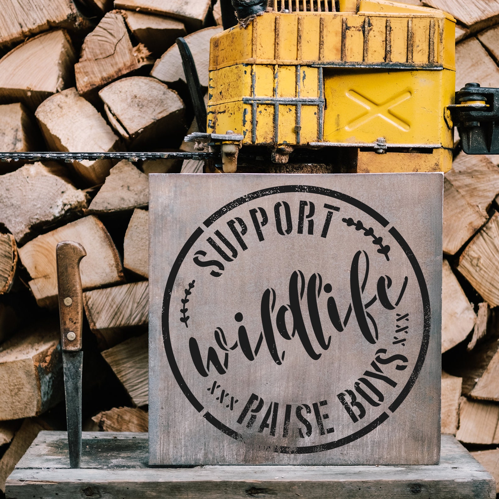 Support Wild Life Raise Boys Stencil - Boys Stencil, Children Stencil ...