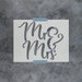 Mr and Mrs Script Stencil for Weddings, DIY Letter Stencils, Love ...