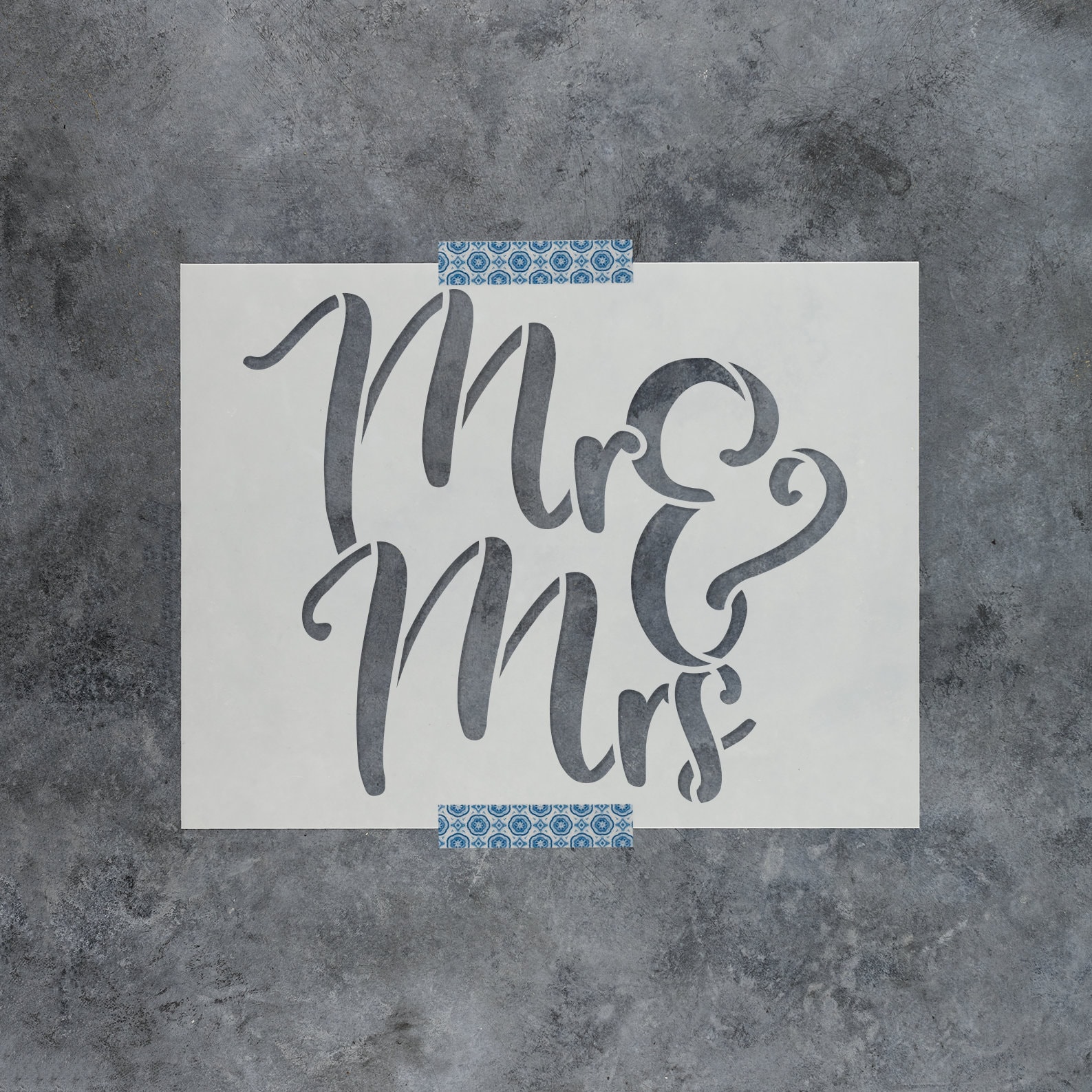 Mr and Mrs Script Stencil Mr and Mrs Stencil Mr and Mrs Mr - Etsy
