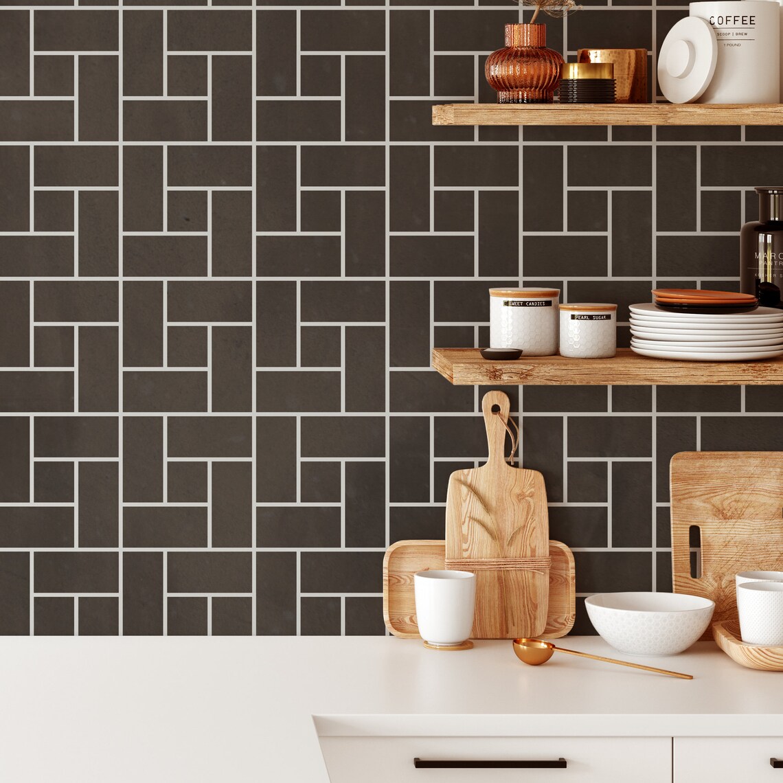 Spanish Bond Brick Pattern Wall Stencil DIY Wallpaper - Etsy