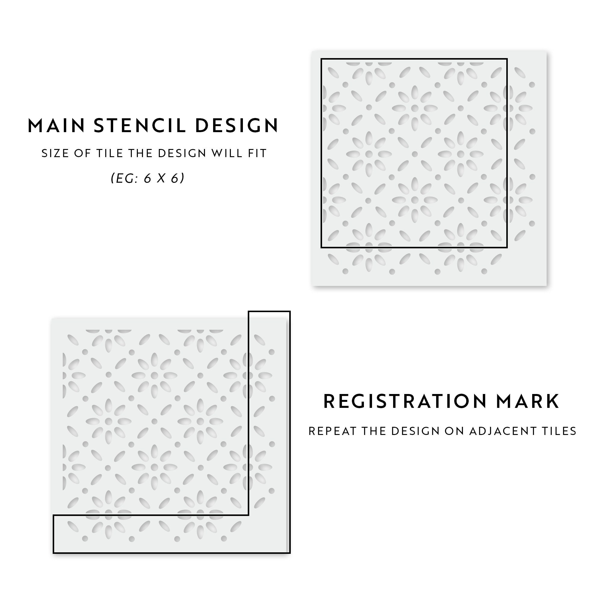 Bjorn Tile Stencil Scandinavian Tile Stencils for Painting - Etsy