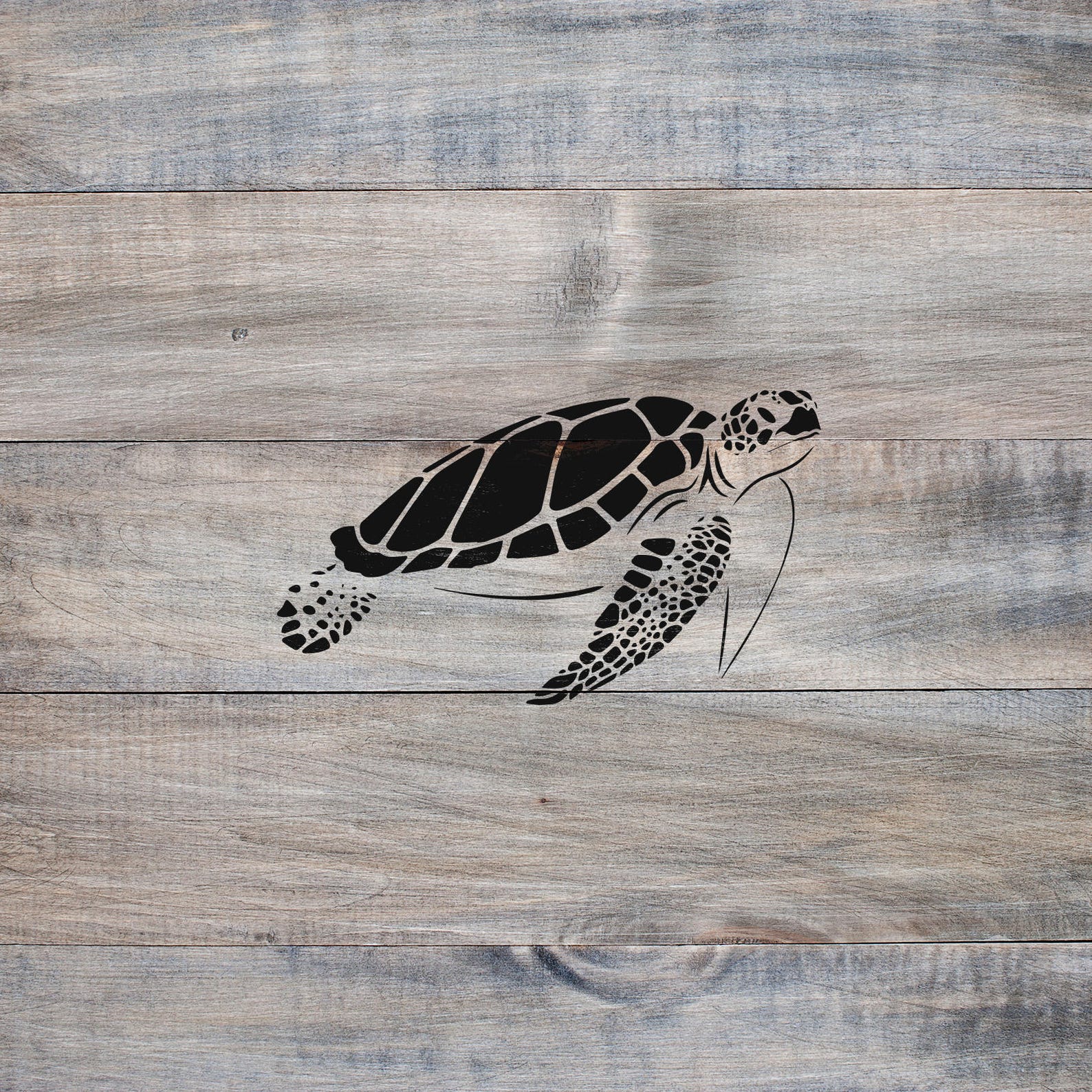 Sea Turtle Stencil - Reusable Stencils of a Sea Turtle, Turtle Stencil ...