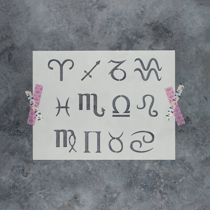 Reusable Stencil Zodiac - Etsy