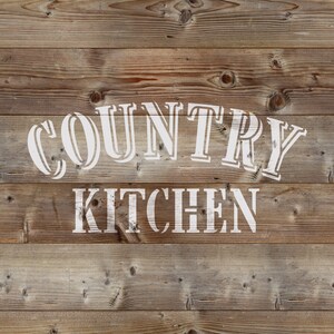 Country Kitchen Stencil - Reusable DIY Craft Stencils of a Country ...