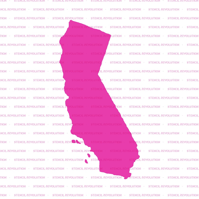 California State Mylar Stencil Template for Silhouette Designs ...