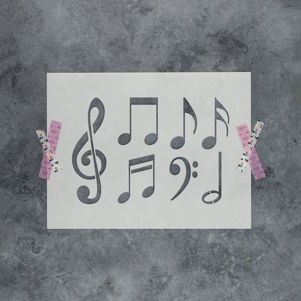 Music Note Stencil - Etsy