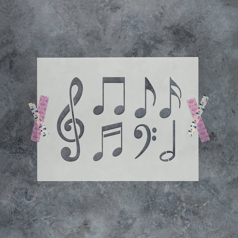 Music Note Stencil - Etsy