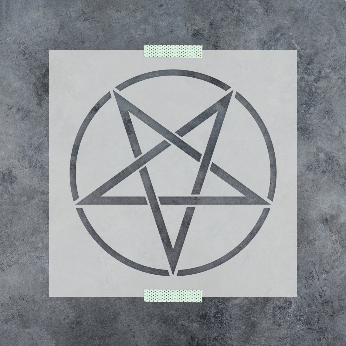 Pentacle Stencil Reusable Pentacle Stencil Large Pentacle - Etsy