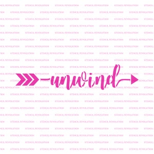 Unwind Arrow Stencil - Sign Stencil, Arrow Stencils, Stencil for Signs ...