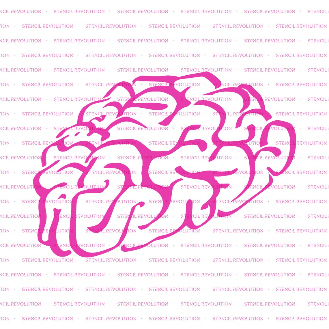 Brain Stencil Reusable Brain Stencils Large Brain Stencil - Etsy