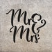 Mr and Mrs Script Stencil for Weddings, DIY Letter Stencils, Love ...