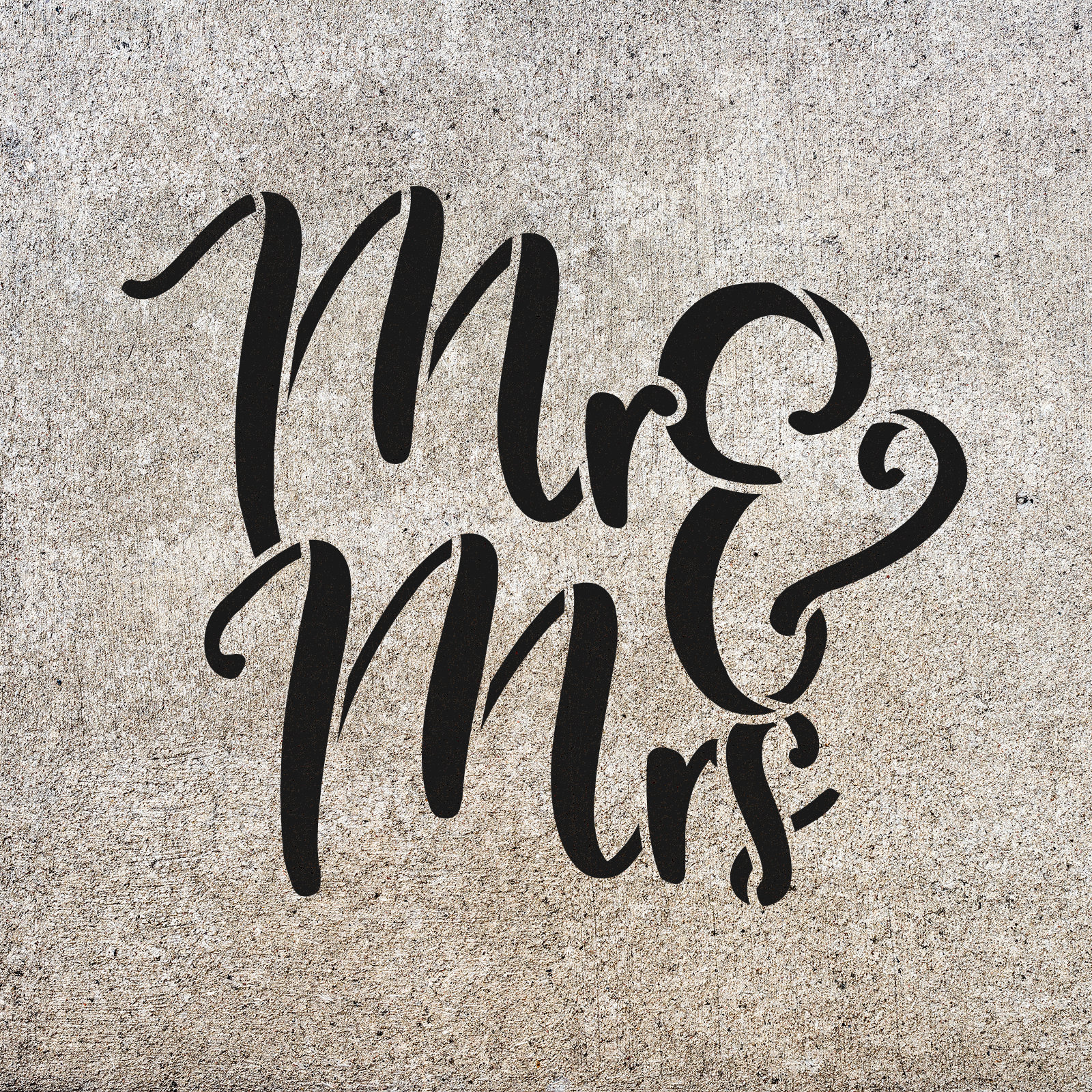Mr and Mrs Script Stencil Mr and Mrs Stencil Mr and Mrs Mr - Etsy