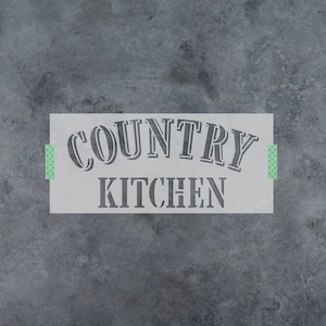 Country Kitchen Stencil - Reusable DIY Craft Stencils of a Country ...