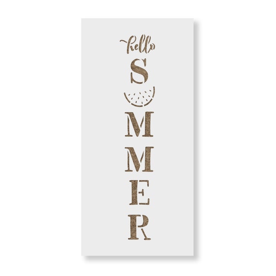 Hello Summer Vertical Sign Stencil Reusable Stencils for - Etsy