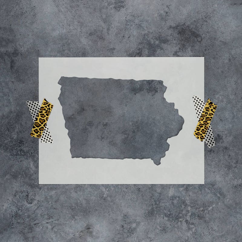 Iowa State Stencil - Etsy