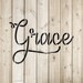 Grace Script Stencil - Reusable Word Stencils for Wood Signs of Grace ...