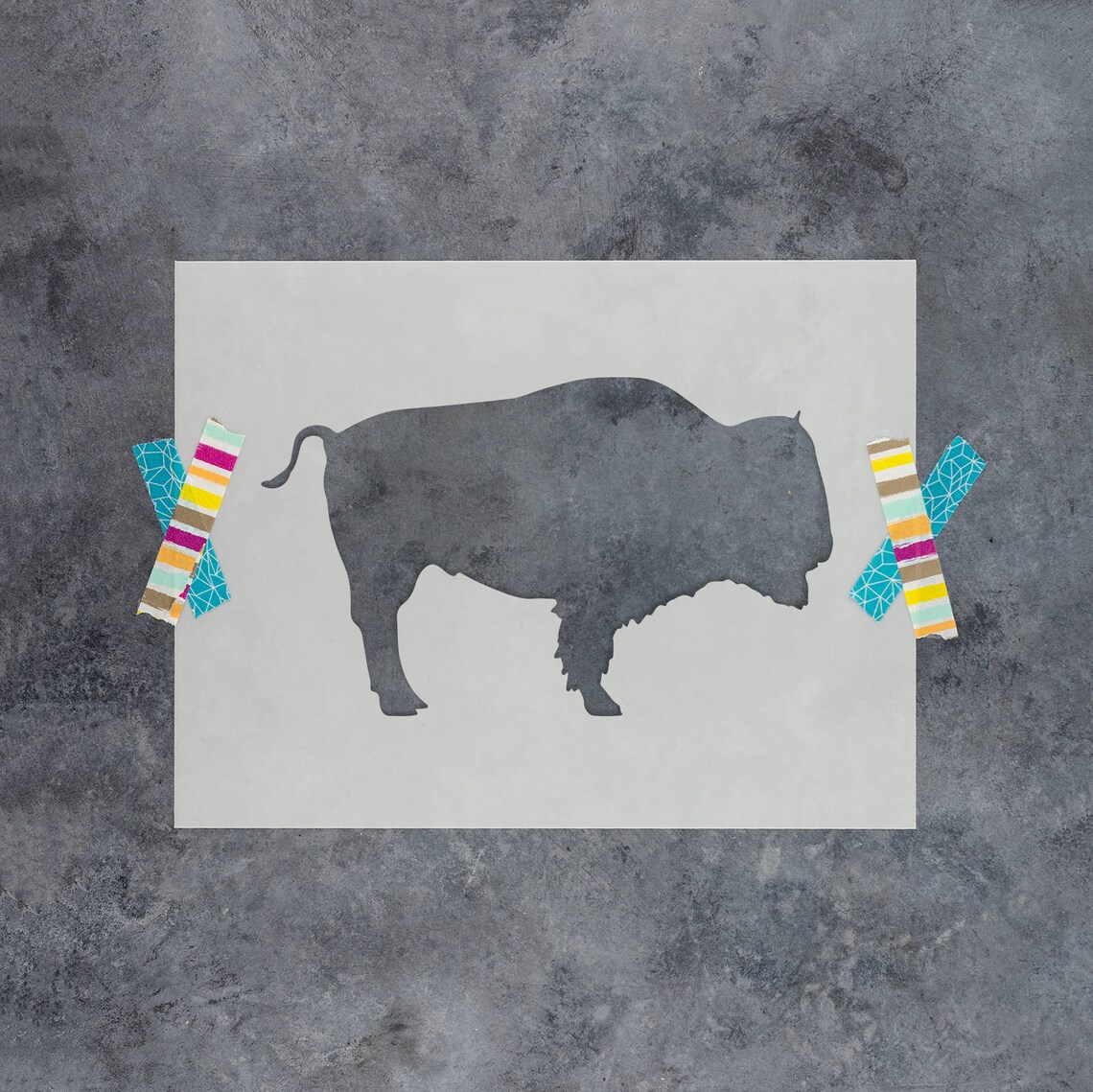 Bison Stencil - Bison Stencils, Bison Silhouette, Bison Art Stencil ...