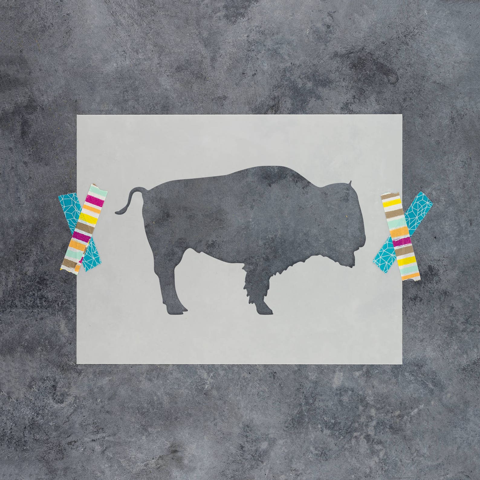 Bison Stencil Bison Stencils Bison Silhouette Bison Art - Etsy