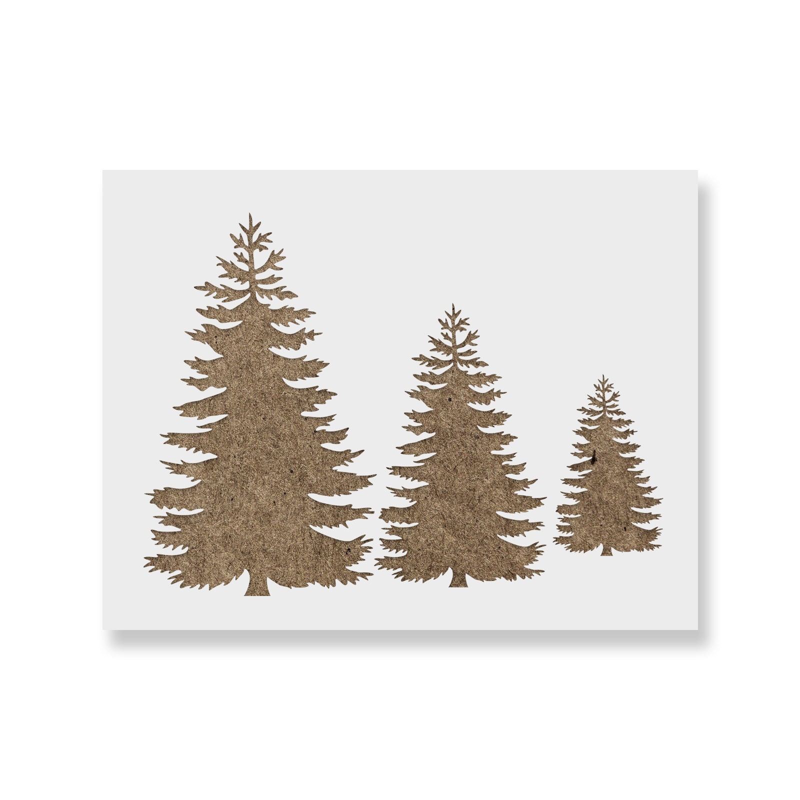 Pine Trees Stencil Reusable DIY Craft Tree Stencils Perfect - Etsy