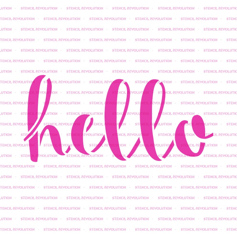 Hello Stencil Reusable DIY Craft Sign Stencils of the Word - Etsy