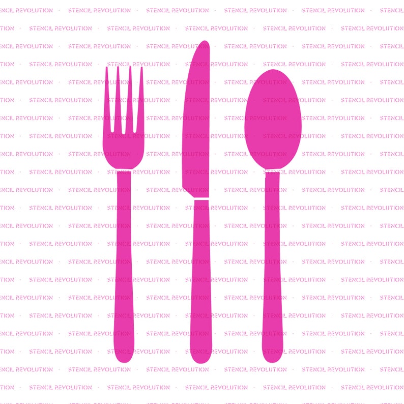 Knife Fork Spoon Stencil Reusable DIY Craft Stencils of a - Etsy