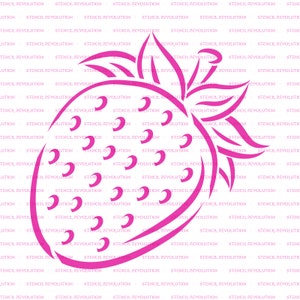 Strawberry Stencil for Baking, Fruit Stencils for Art, Berry Design ...