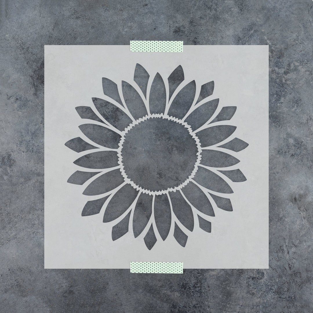 Sunflower Stencil - Reusable Sunflower Stencils for Painting, Flower ...