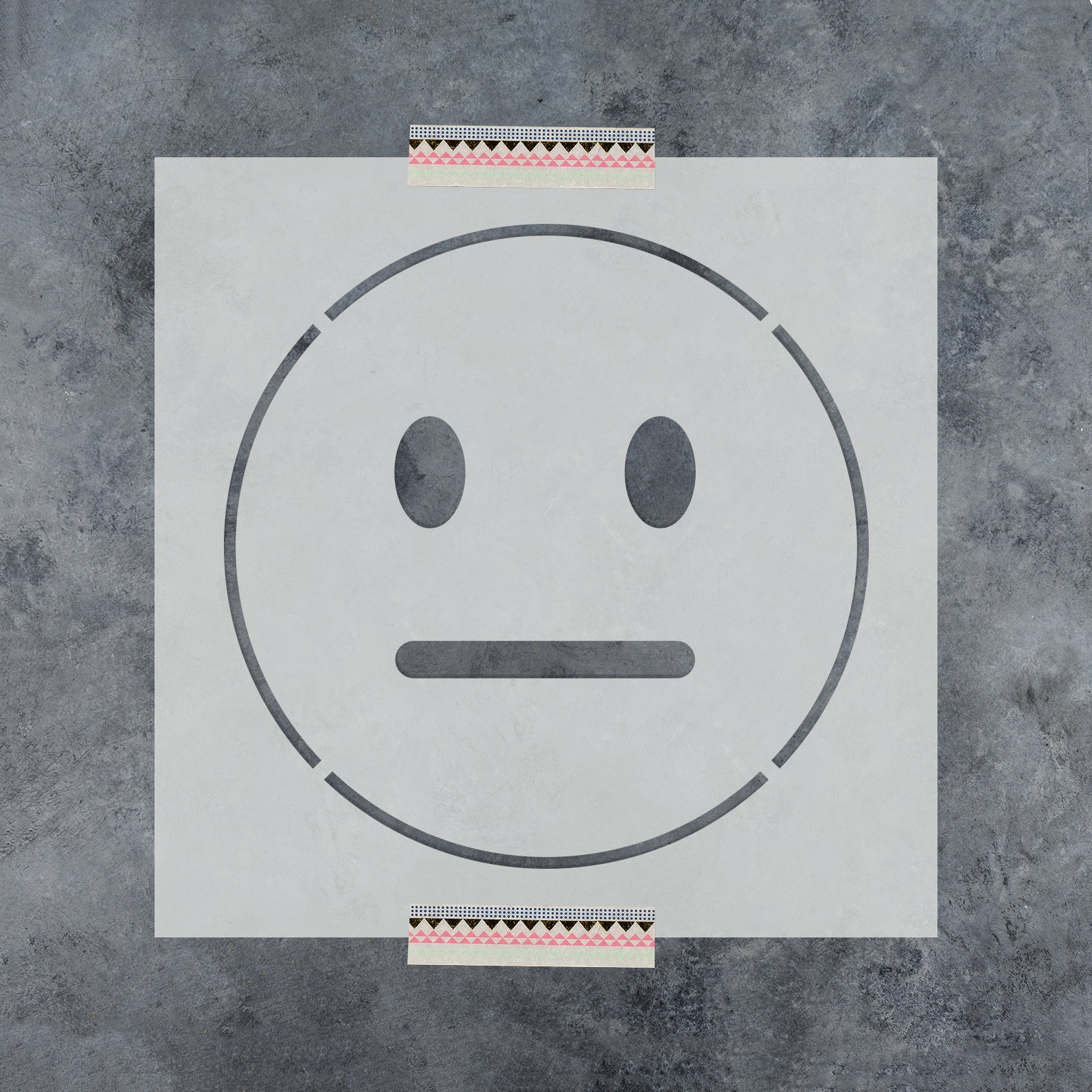 Emoji Straight Face Stencil Reusable DIY Craft Stencils of | Etsy