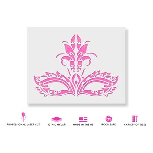Mardi Gras Mask Stencil - Reusable Stencils for Painting - Create DIY ...