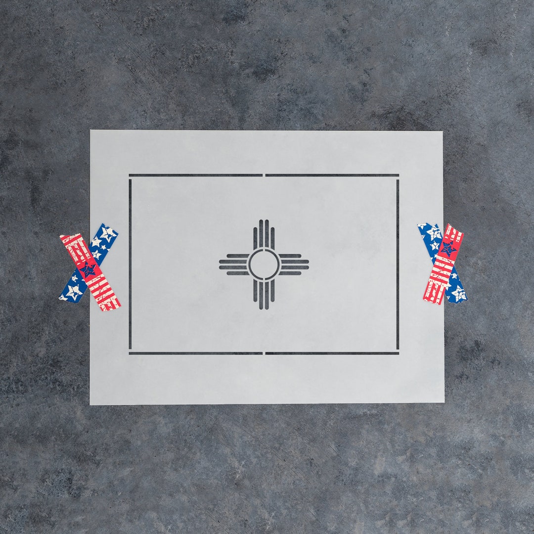 New Mexico State Flag Stencil - Reusable DIY Craft Stencils of the New ...