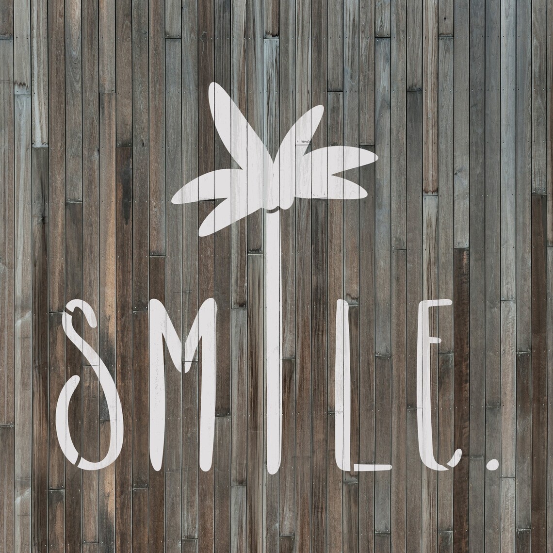 Smile Palm Tree Saying Stencil Reusable DIY Craft Sign - Etsy