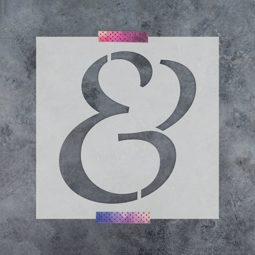 Ampersand Script Stencil - Reusable DIY Craft Stencils of a Script ...