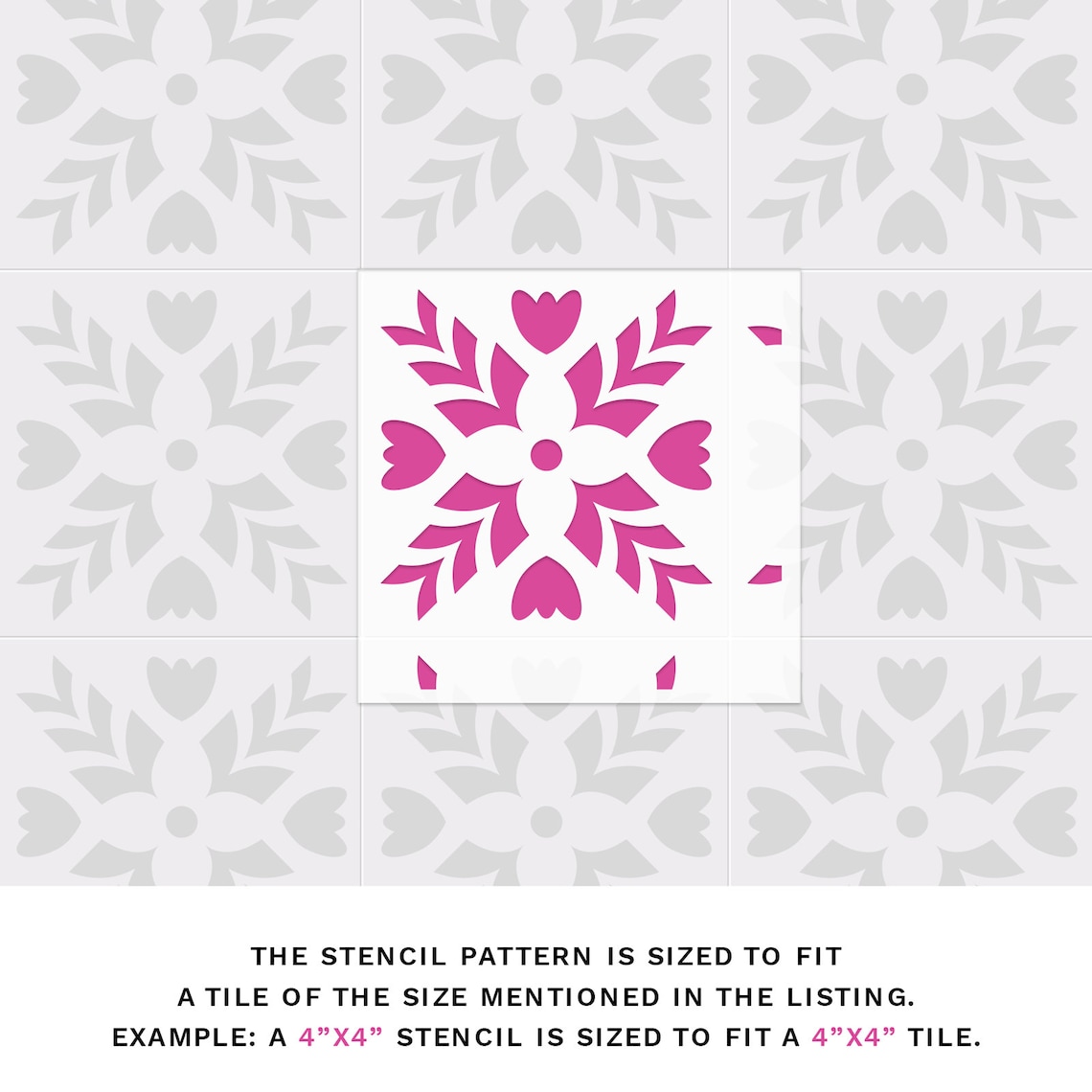 Freya Tile Stencil Scandinavian Tile Stencils for Painting - Etsy