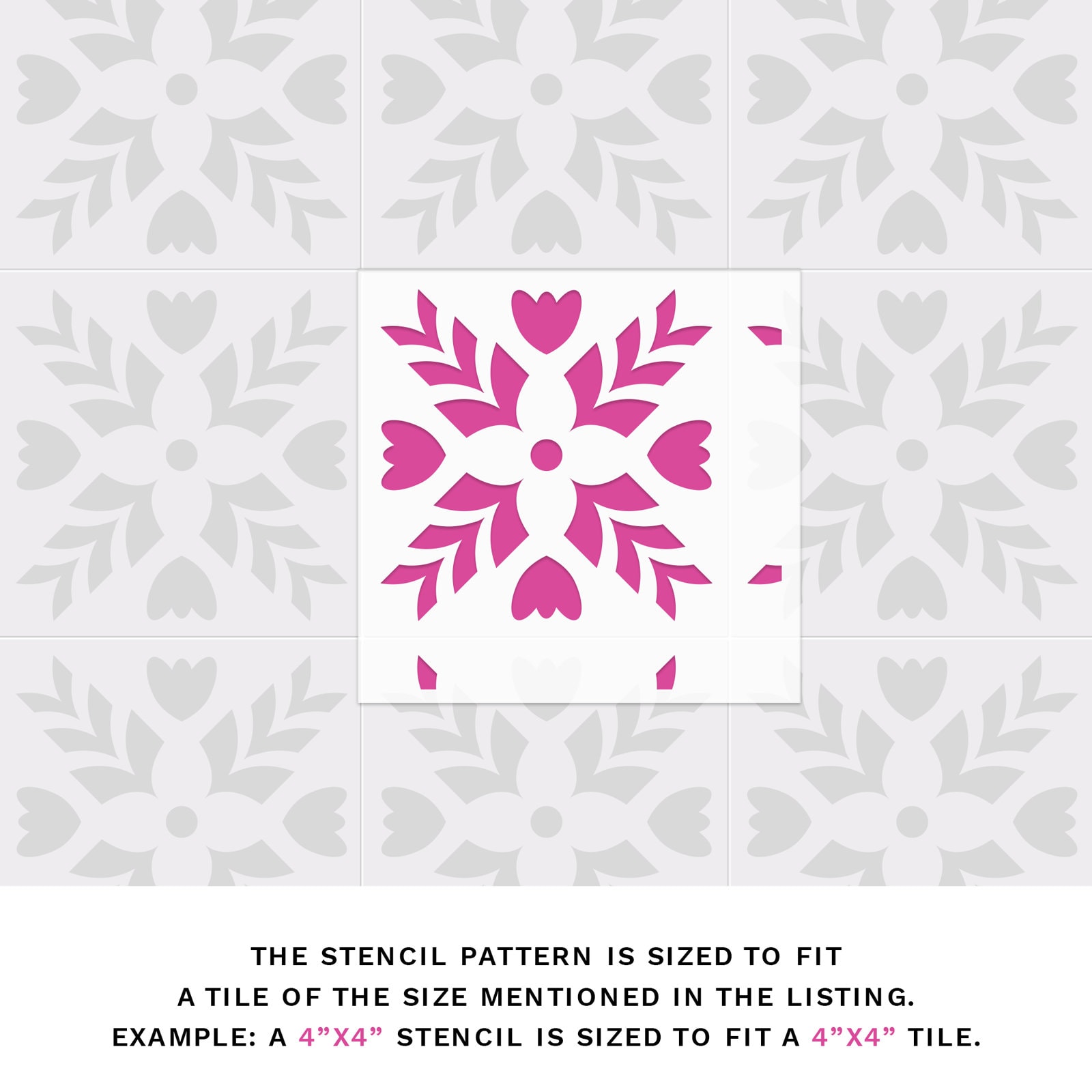 Freya Tile Stencil Scandinavian Tile Stencils for Painting - Etsy