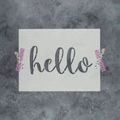 Hello Stencil Reusable DIY Craft Sign Stencils of the Word hello Great ...