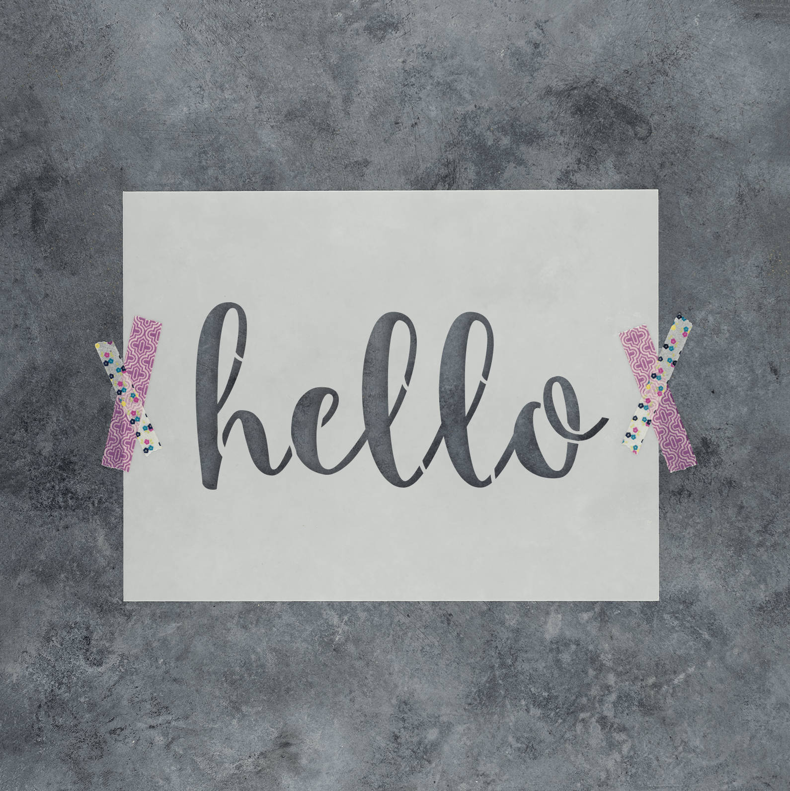Hello Stencil - Reusable DIY Craft Sign Stencils of the Word "hello ...