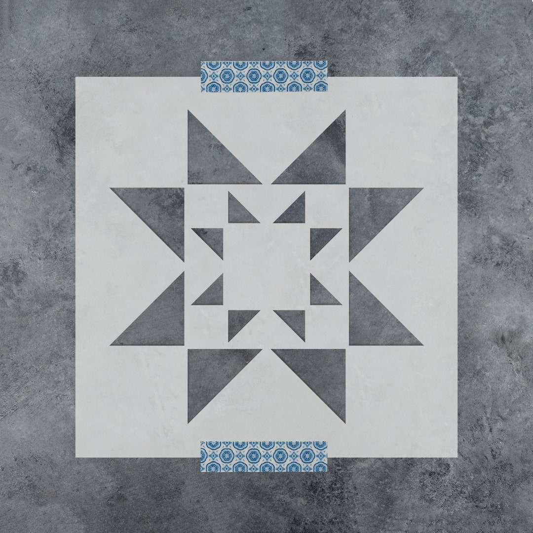 Starburst Quilt Block Stencil - Quilting Supply, Quliting Stencil ...