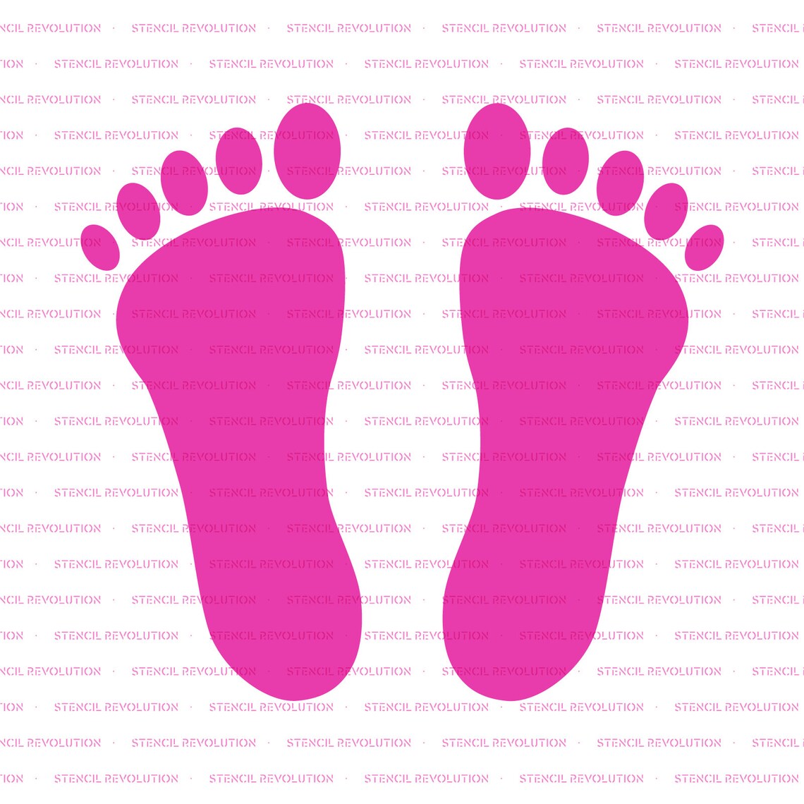 Footprint Stencil DIY Footprint Stencils Footprint - Etsy