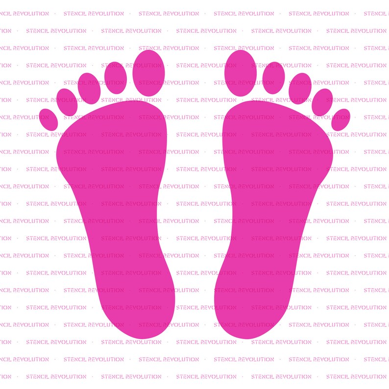 Footprint Stencil - DIY Footprint Stencils, Footprint Stencils, Stencil ...