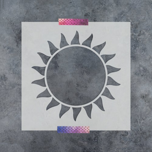 Sun Stencil DIY Sun Stencil Simple Sun Stencils Large - Etsy
