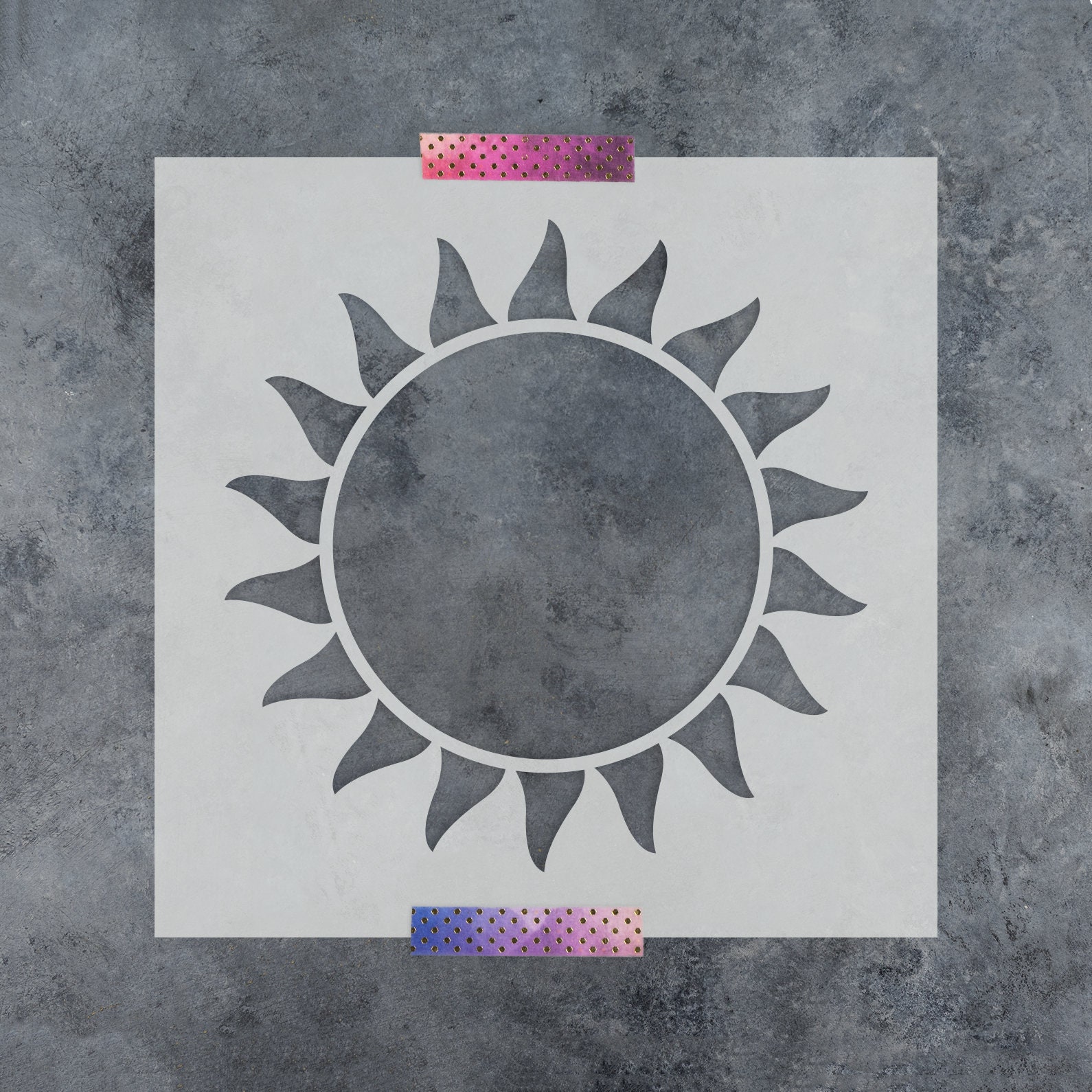 Sun Stencil DIY Sun Stencil Simple Sun Stencils Large - Etsy