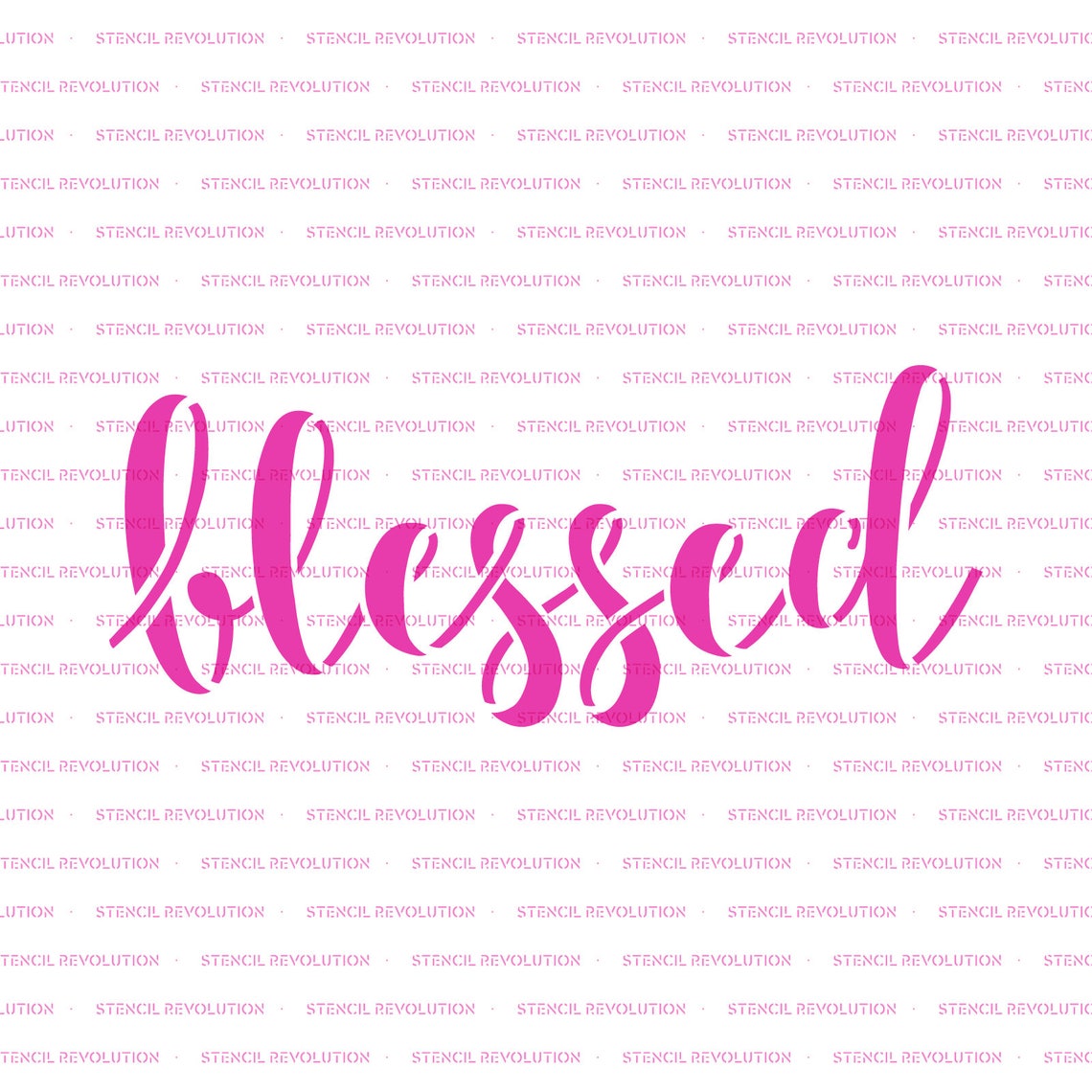 Blessed Stencil Stencil Signs Blessed Sign Blessed Script - Etsy