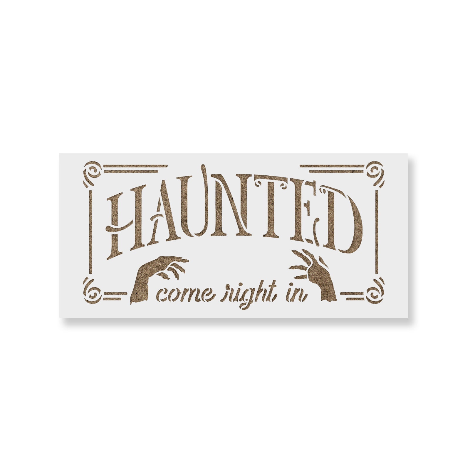 Haunted Stencil Haunted Sign Stencils for Painting Haunted - Etsy