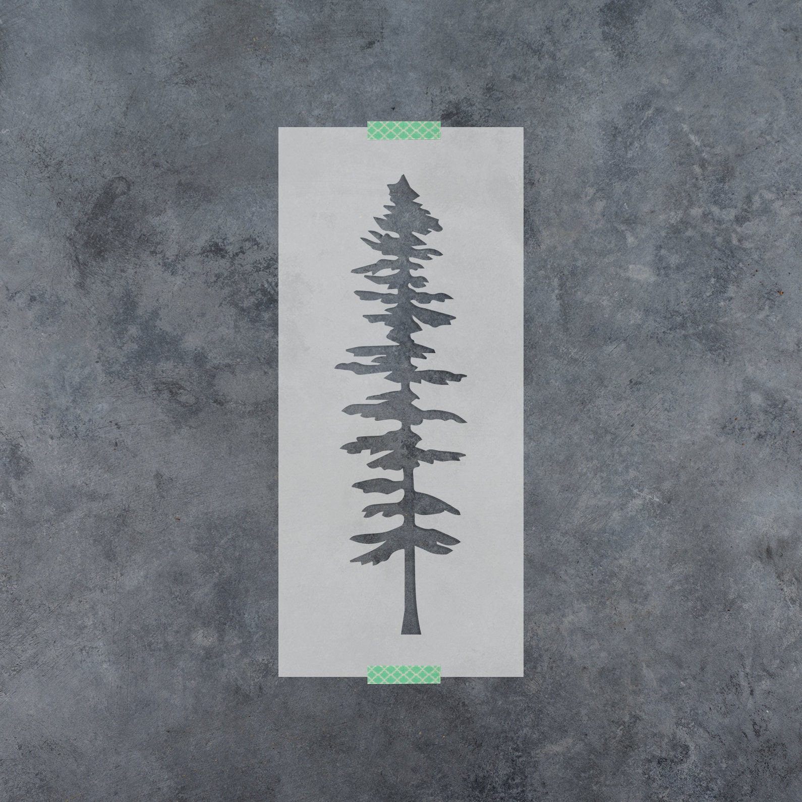 Tall Fir Tree Stencil Tree Stencil Fir Tree Large Tree - Etsy